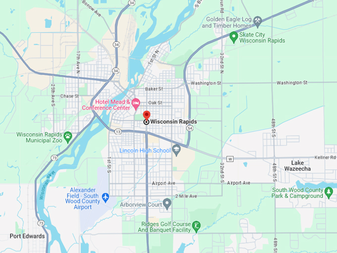 Wisconsin Rapids 10 Map
