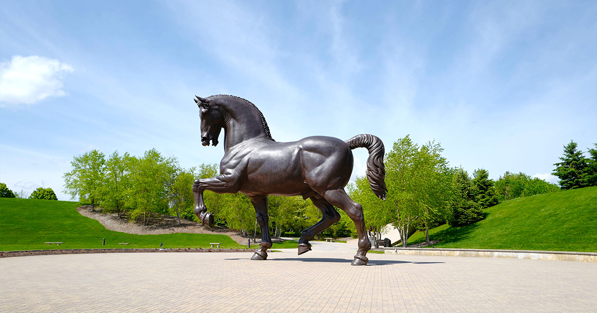american horse sculpture michigan ftr