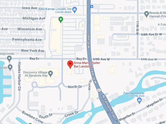 anna maria oyster bar 10 map