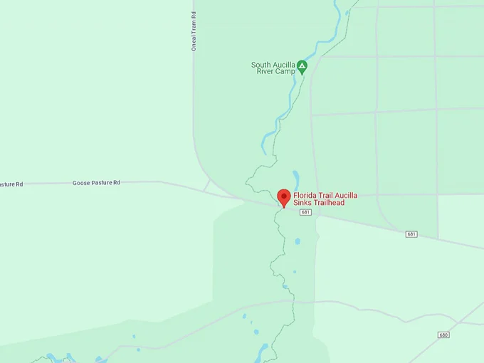 aucilla sinks loop 10 map
