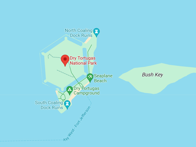 dry tortugas national park 10 map