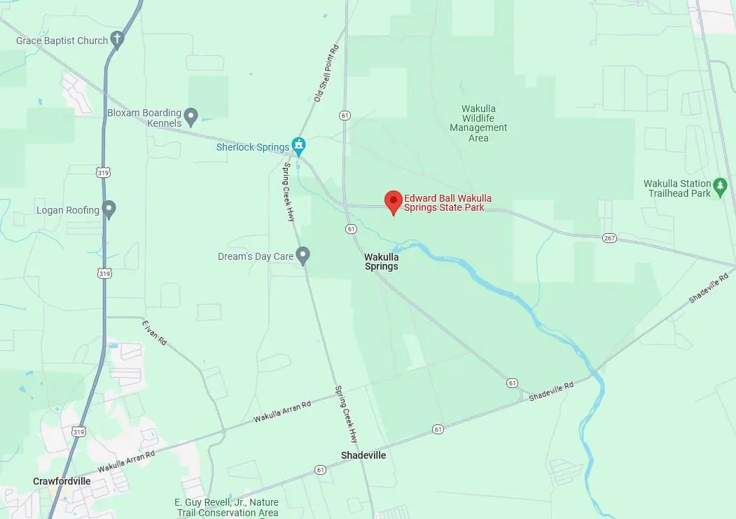 edward ball wakulla spring state park map