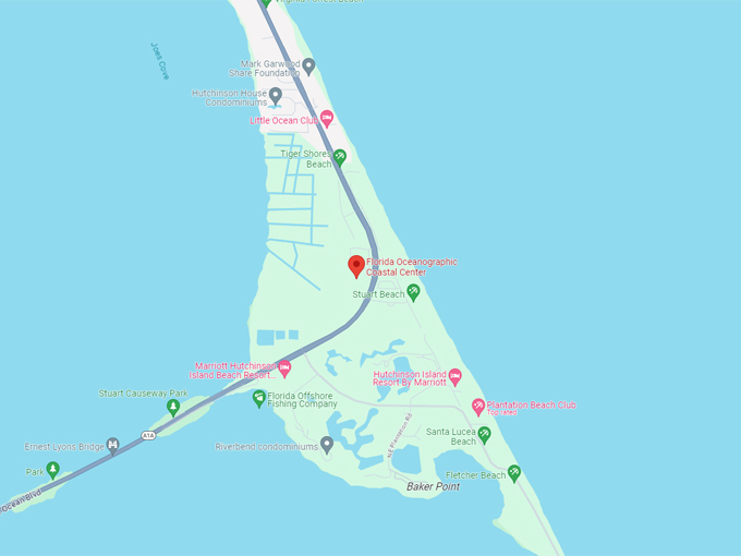 florida oceanographic coastal center map