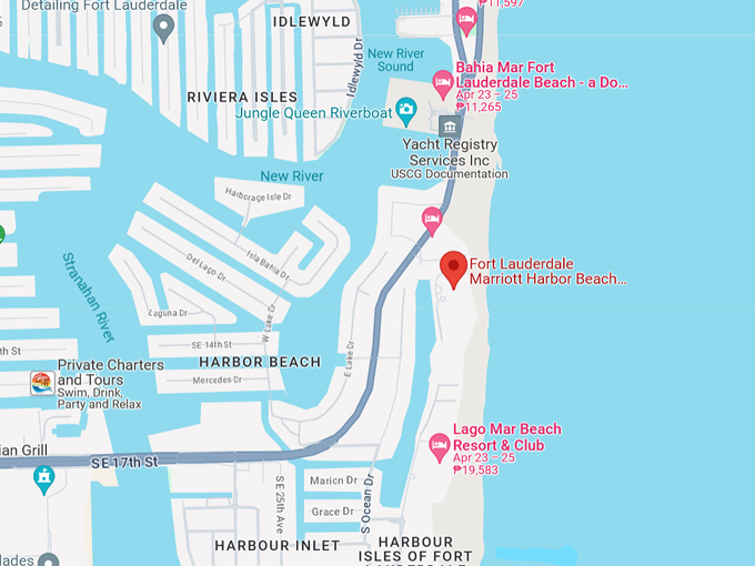 fort lauderdale marriott harbor beach resort spa 10 map