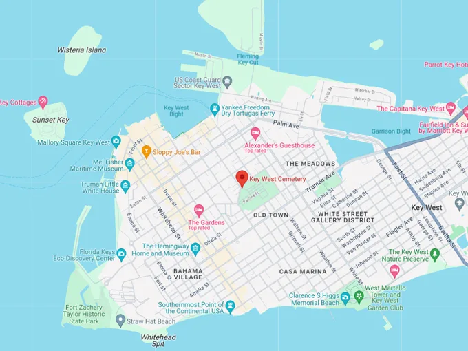 key west cemetery 10 map