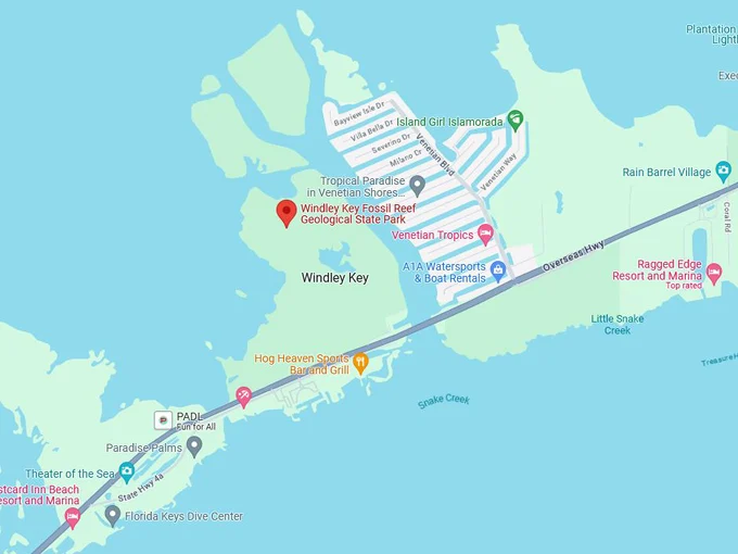 windley key fossil reef geological state park 10 map