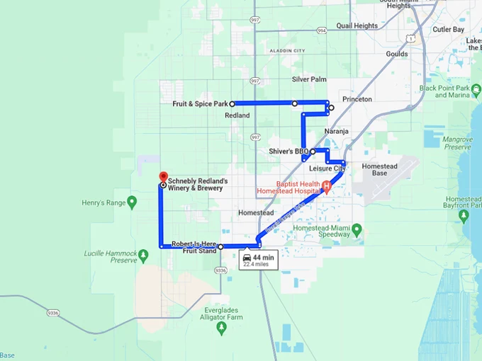 Florida Rural Road Trip 10 Map