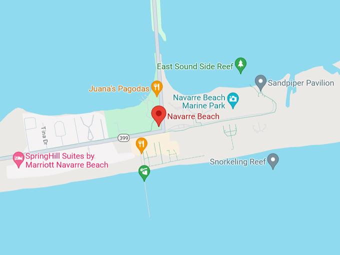navarre beach in florida map