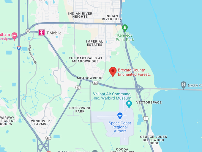 brevard county enchanted forest sanctuary 10 map