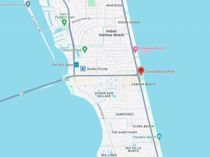canova beach park 10 map
