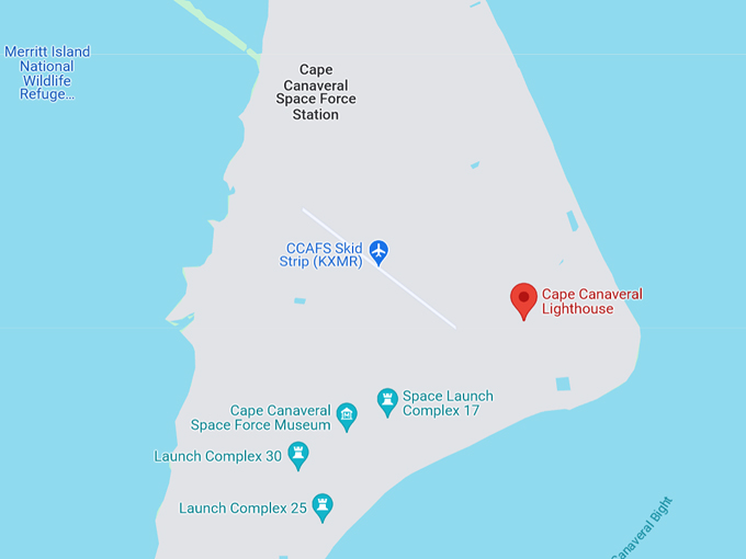 cape canaveral lighthouse 10 map