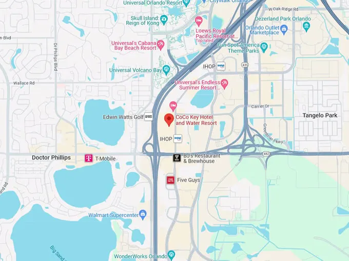 coco key hotel water park 10 map