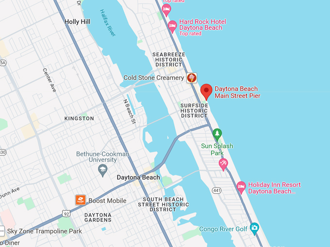 daytona beach boardwalk and pier 10 map