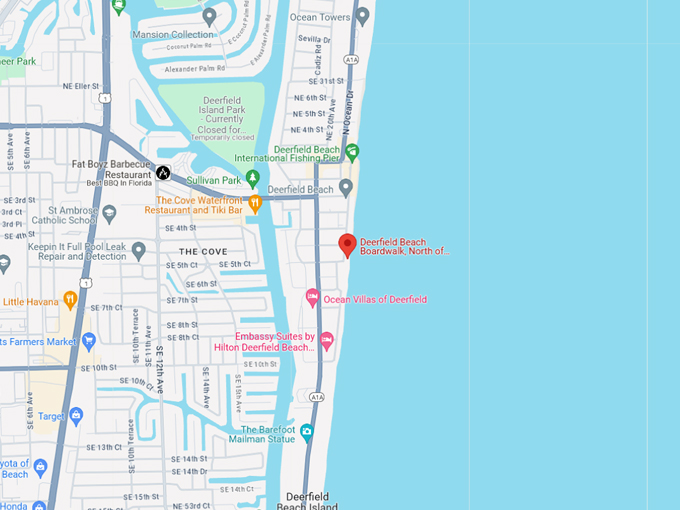 deerfield beach boardwalk 10 map