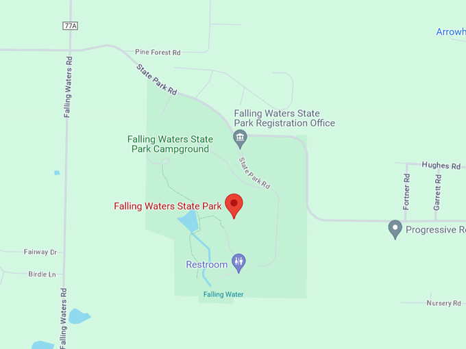 falling waters state park 10 map