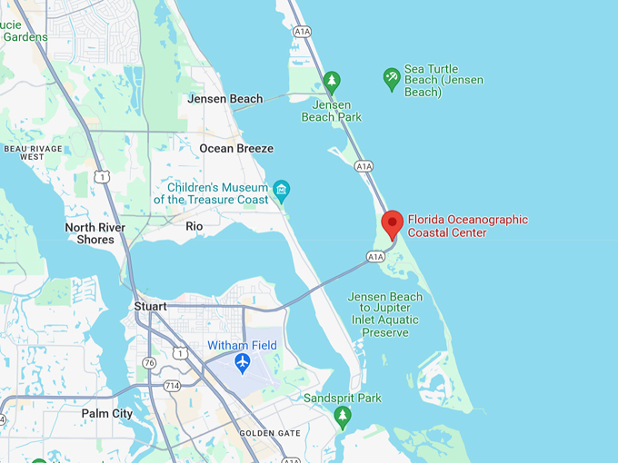florida oceanographic coastal center 10 map
