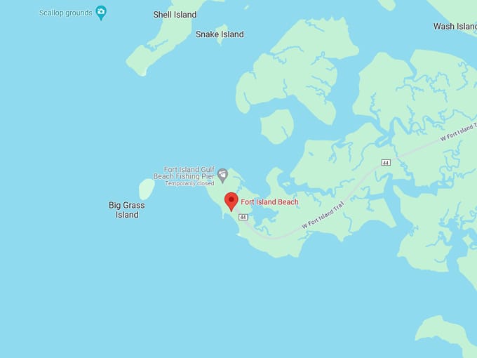 fort island gulf beach 10 map