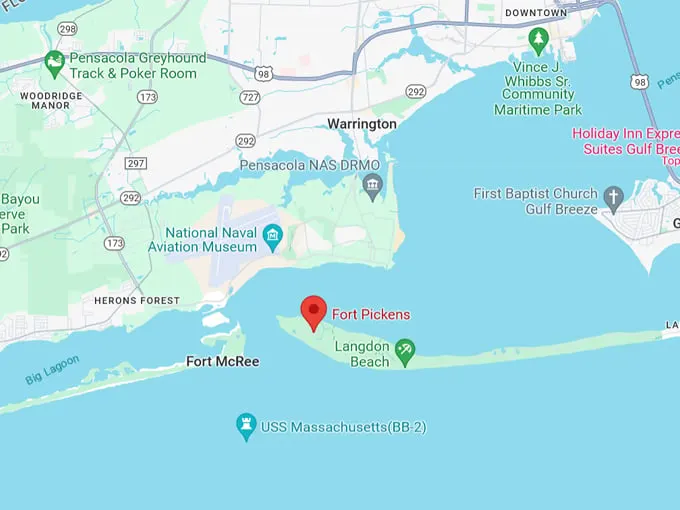 fort pickens 10 map
