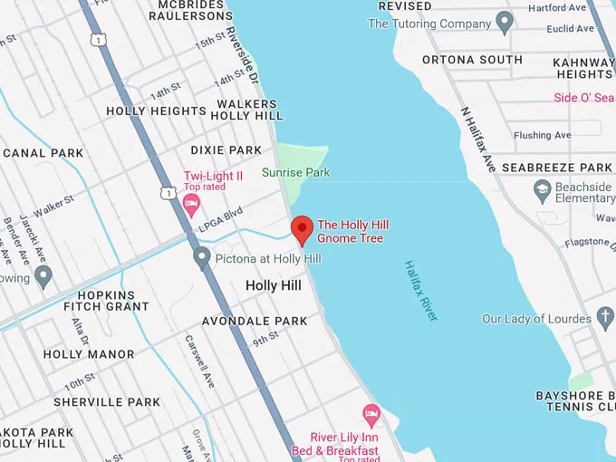 holly hill gnome tree 10 map
