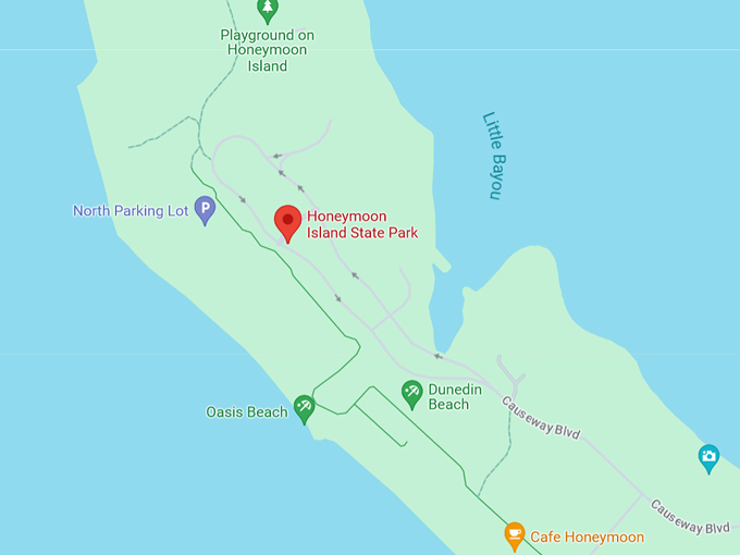 honeymoon island state park 10 map