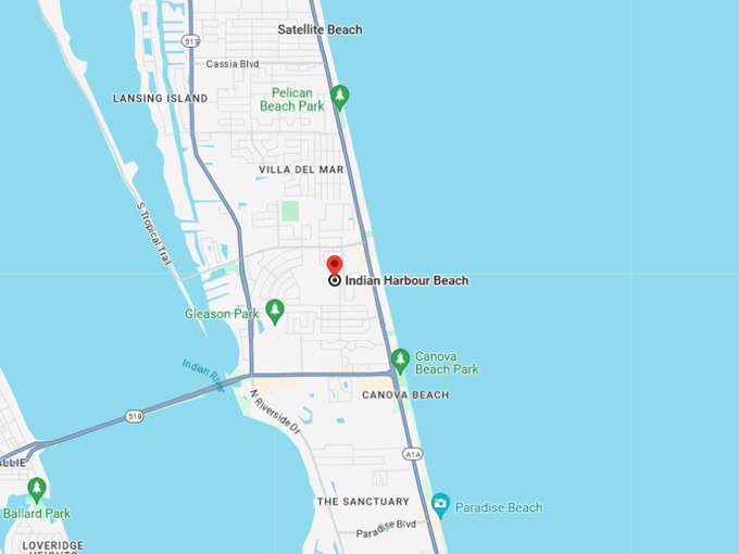 indian harbour beach 10 map