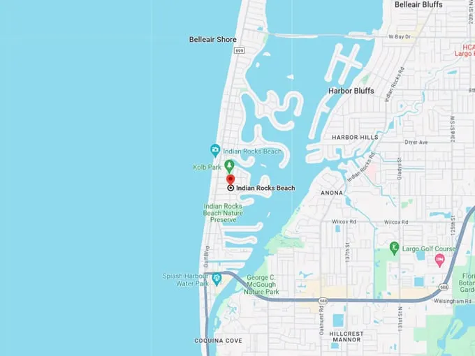 indian rocks beach 10 map