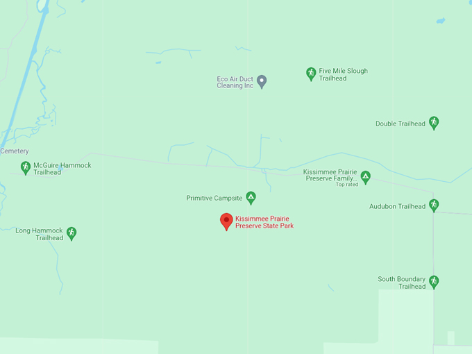 kissimmee prairie preserve state park 10 map
