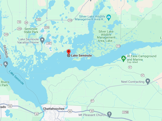 lake seminole at three rivers 10 map