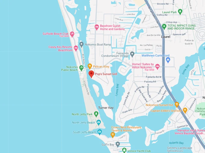pops sunset grill 10 map