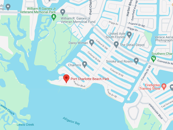 port charlotte beach park 10 map