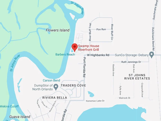 swamp house riverside grill 10 map