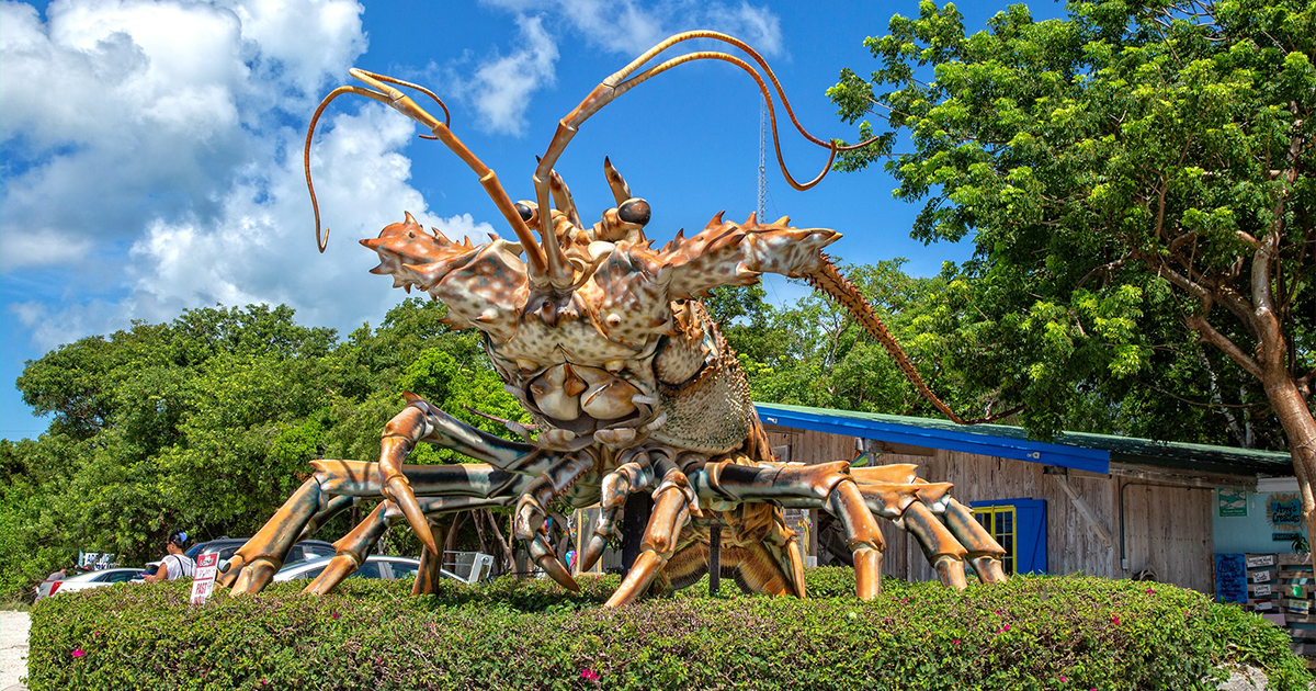 massive lobster sculpture florida ftr