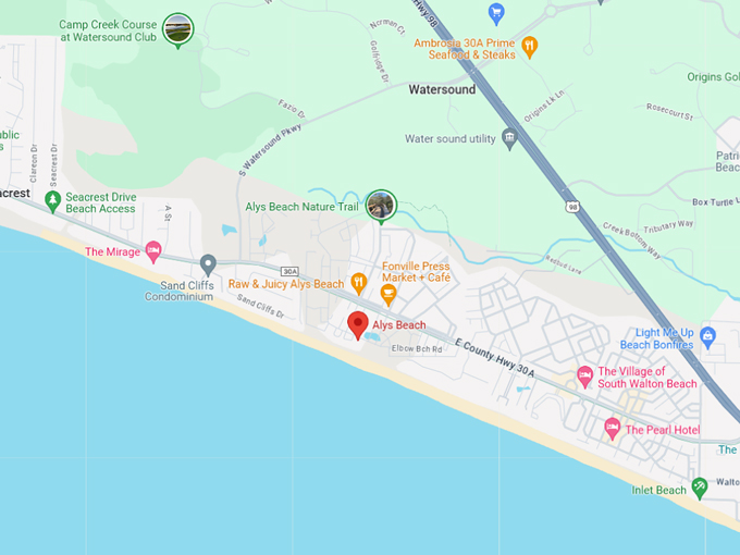 Alys Beach 10 map