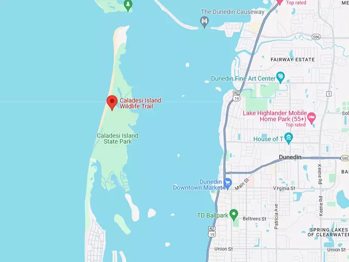 caladesi island trail 10 map