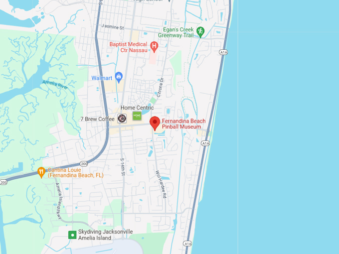 Fernandina Beach Pinball Museum 10 map