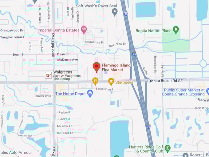 flamingo island flea market 10 map