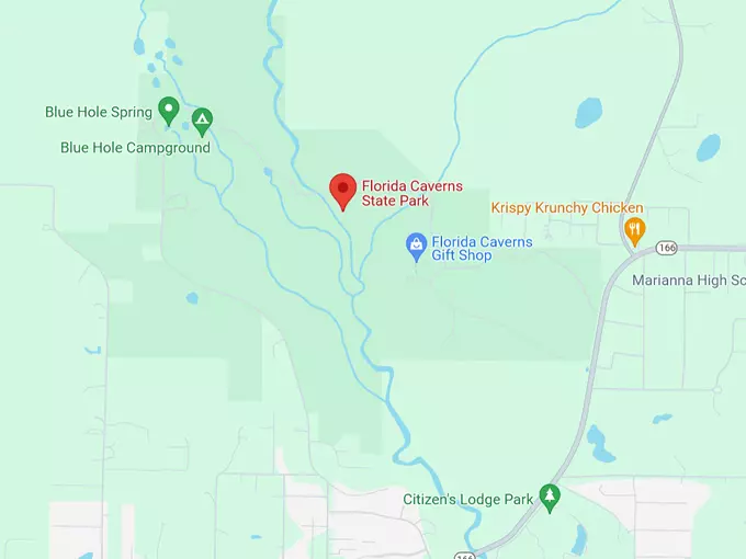 florida caverns state park 10 map