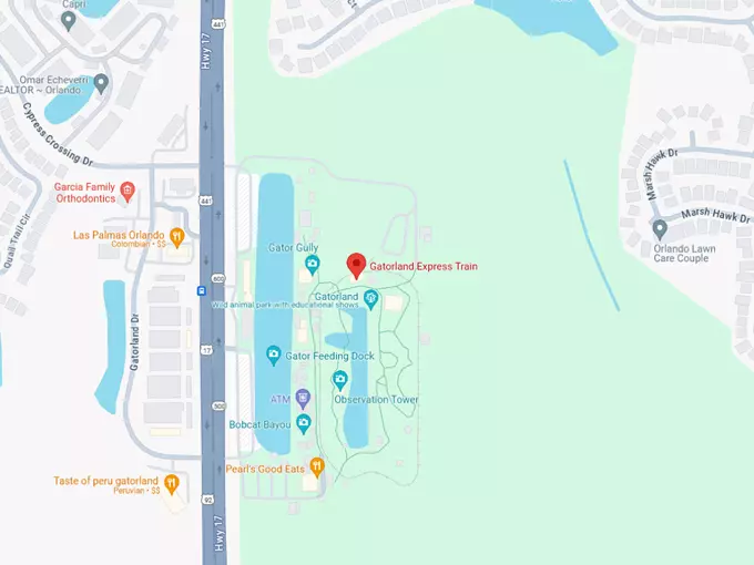 gatorland express train 9 map