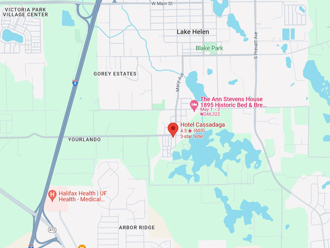 hotel cassadaga 10 map