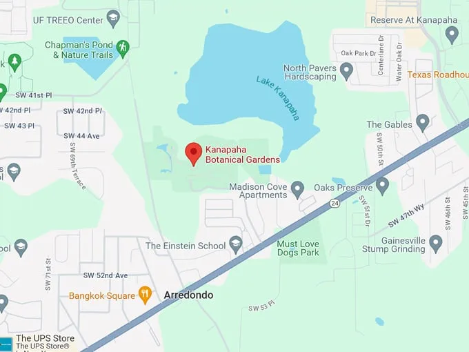 kanapaha botanical gardens10 map