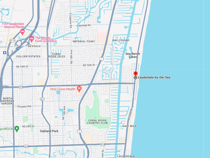 lauderdale by the sea 10 map