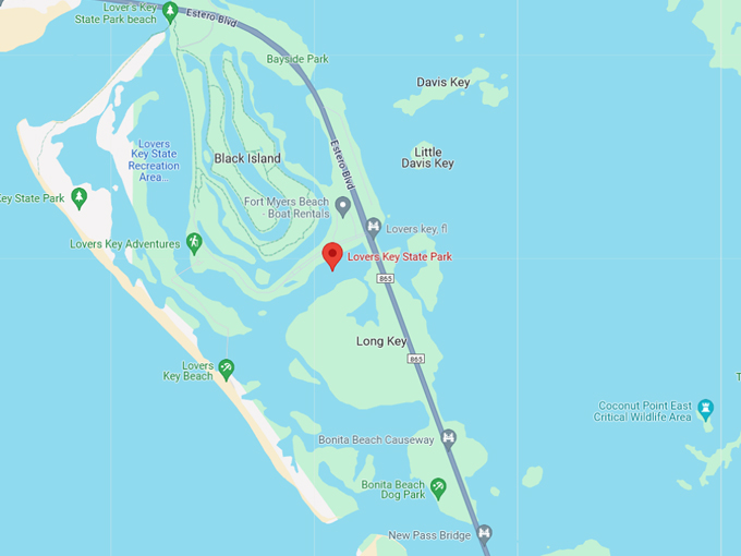 lovers key state park 10 map
