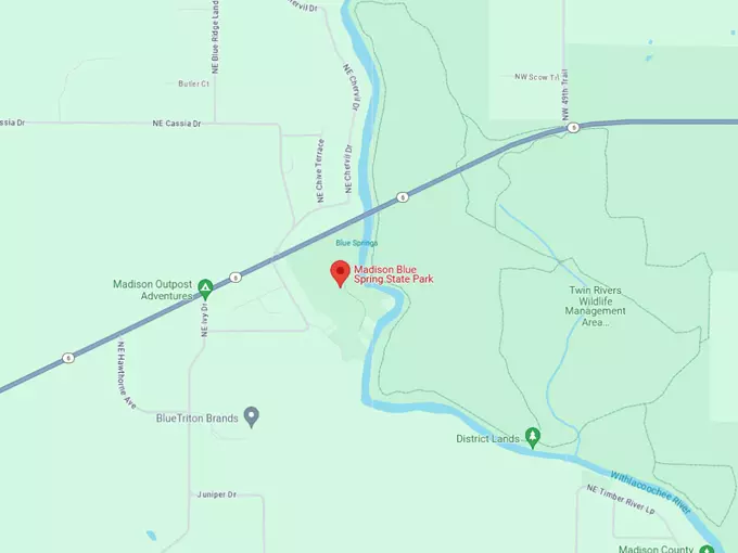 madison blue spring state park 10 map