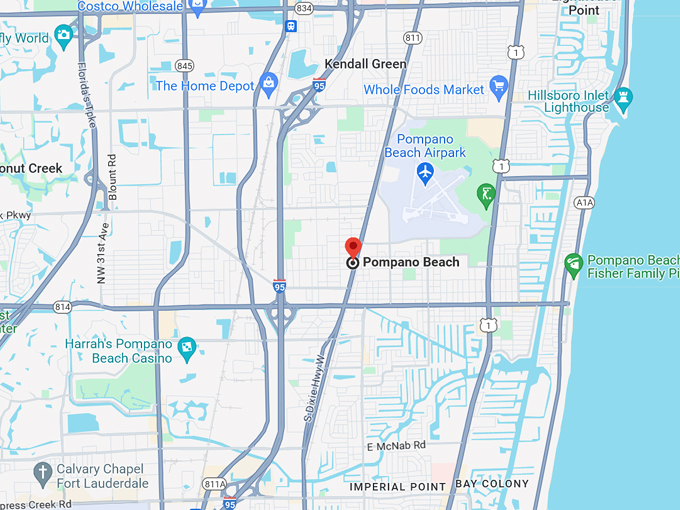 pompano beach 10 map