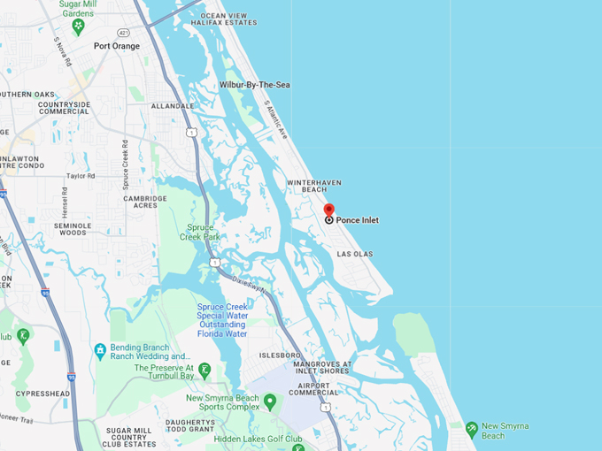 ponce inlet 10 map
