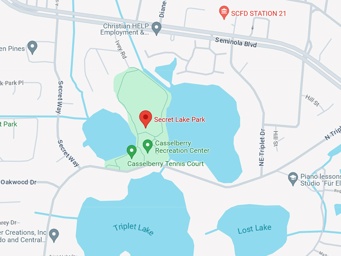 secret lake park 10 map