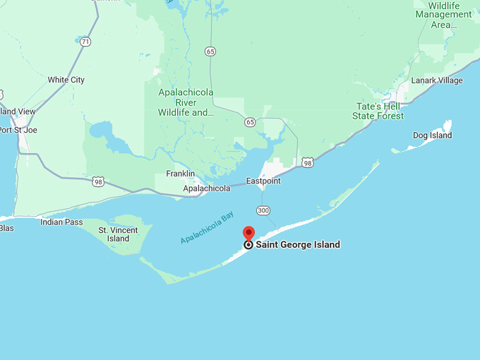 st. george island 10 map