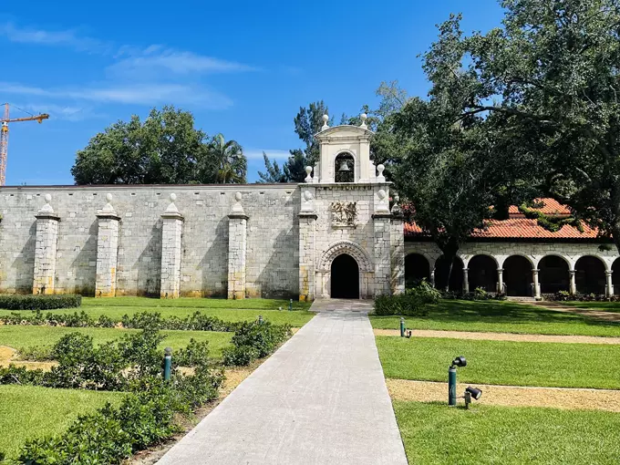 the cloisters of the ancient spanish monastery 1