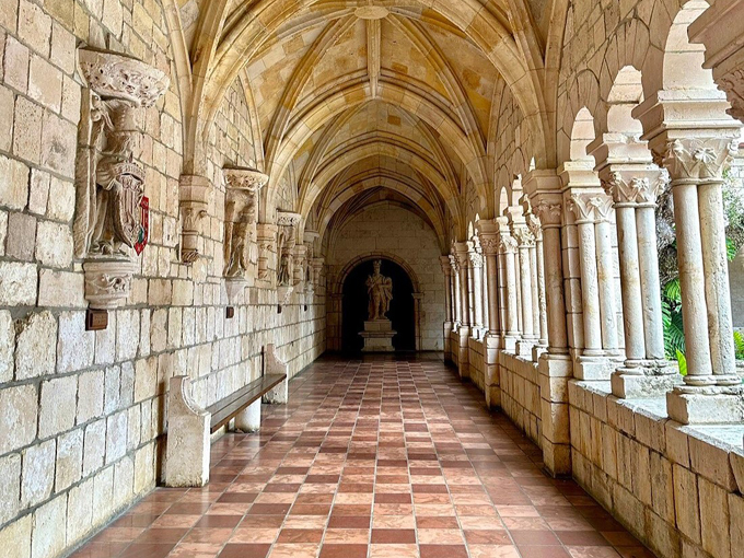 the cloisters of the ancient spanish monastery 3