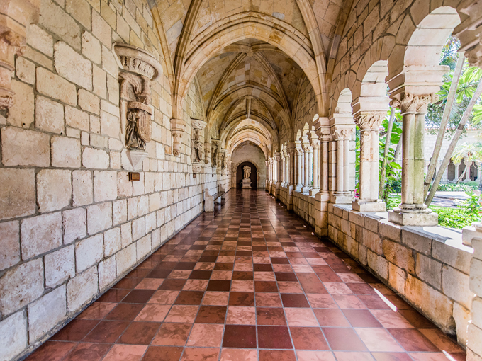 the cloisters of the ancient spanish monastery 7